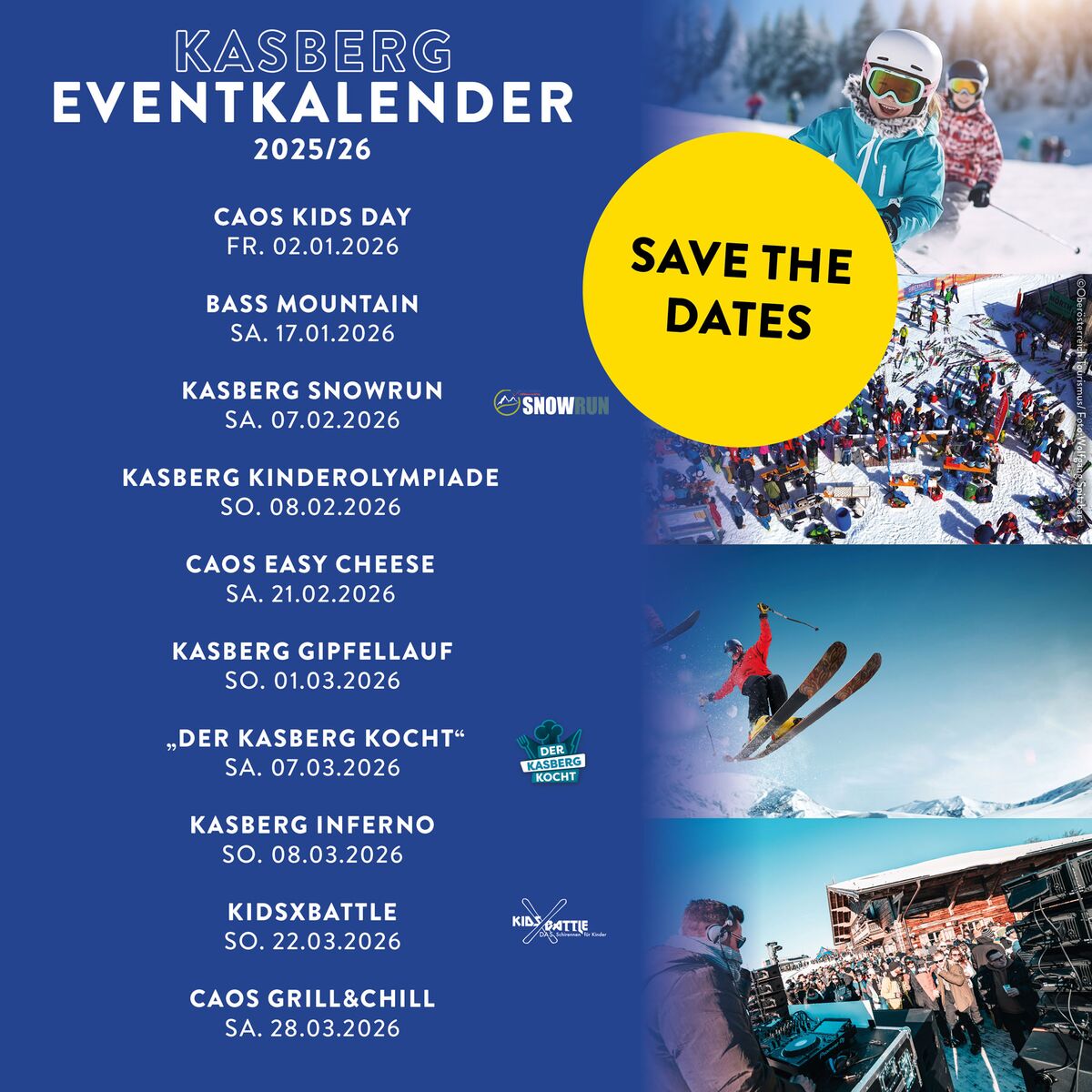 SAVE THE DATE · Alle Events im Überblick